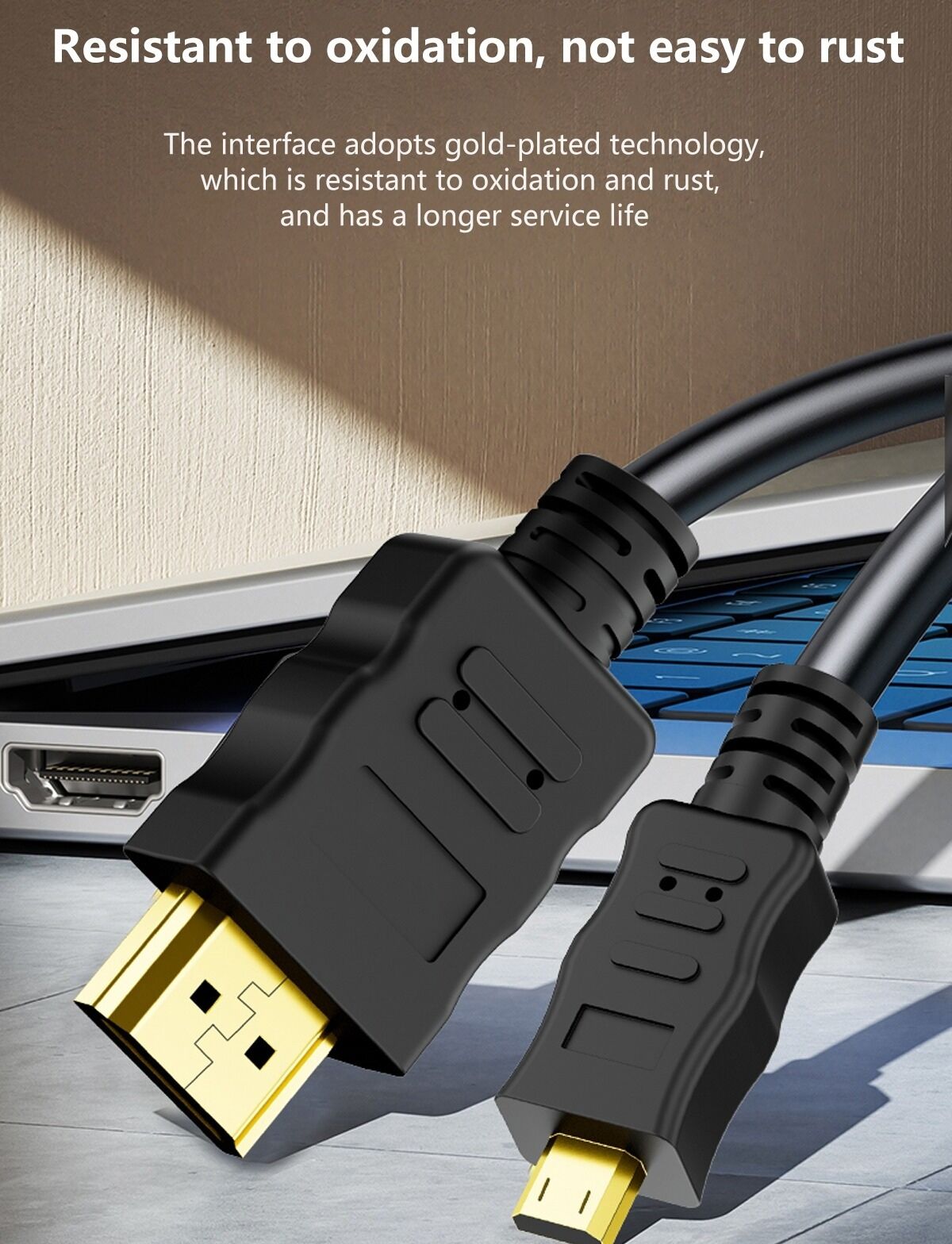 Compact Micro Hdmi To Hdmi Cable - 4k@60hz, Ultra Hd Display For Camera ...