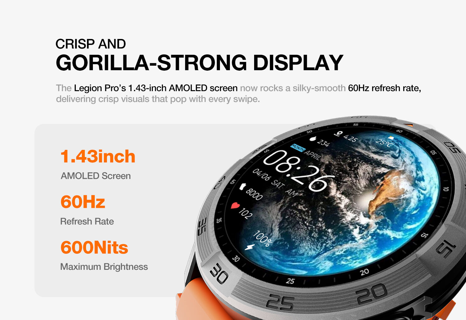 Agm Watch W1 Pro Health Tracking 100+ Sports Modes 370mah Large Screen ...