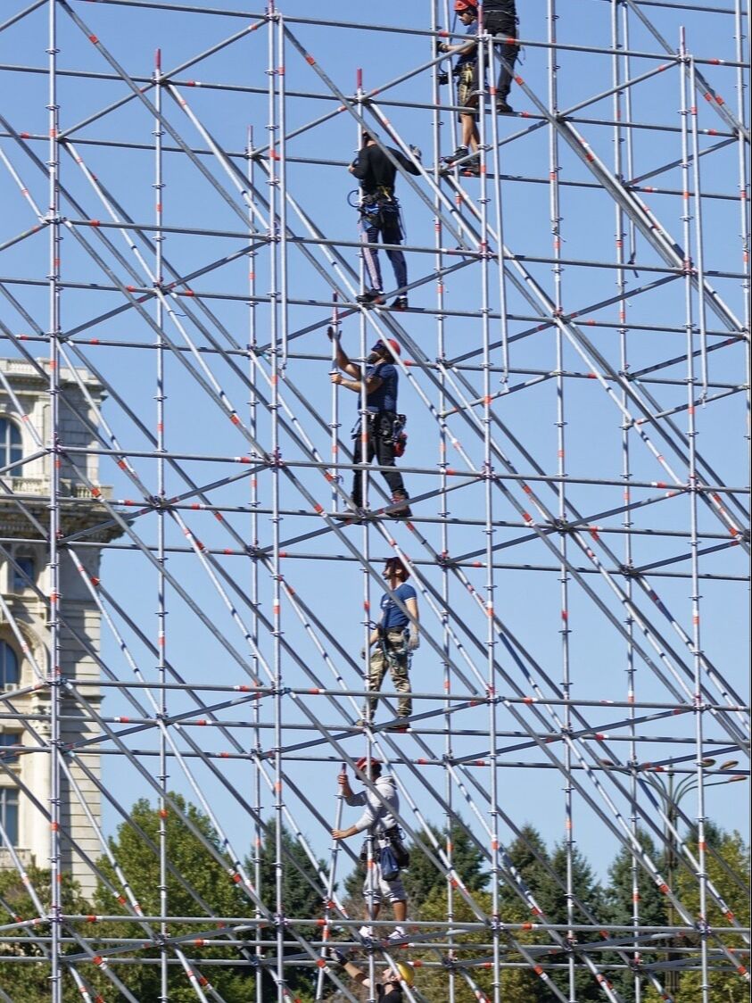 Diagonal Metal Steel Bracing In Scaffolding Ringlock System ...