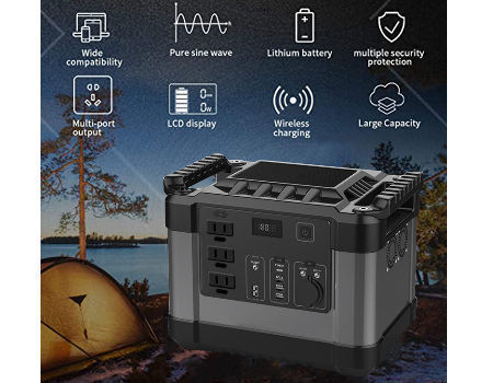 Camping Outdoor 110v 220v Mobile Solar Generator Lithium Battery 1000w ...