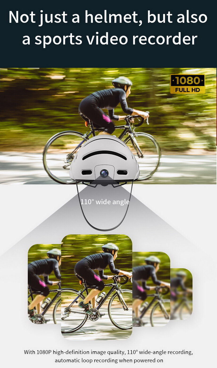 Roadeye Tk01 Bike Helmet Camera Bicycle Camcorder 1080p Waterproof ...