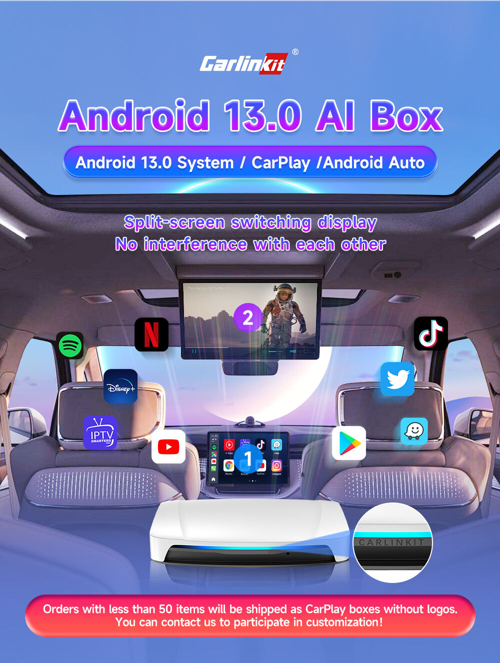 Carlinkit Uhd Car Android Box 8g 128gb Qcm6225 Android 13 Car Tv Box ...