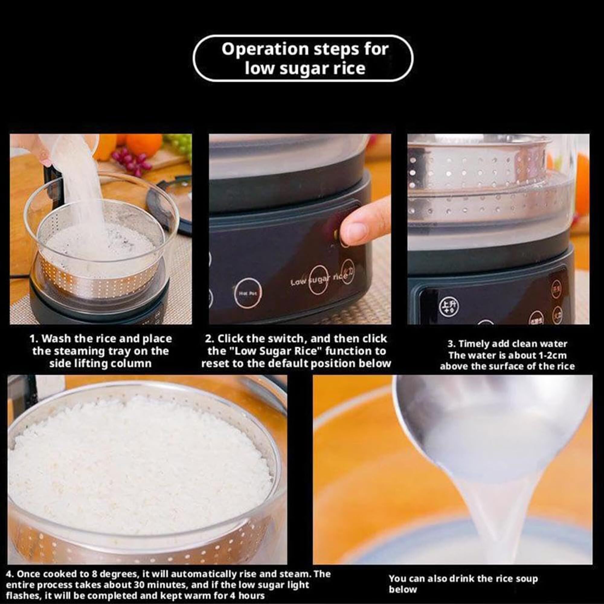 Buy China Wholesale White 3l Lifting Removal Low Sugar Kitchen Rice ...