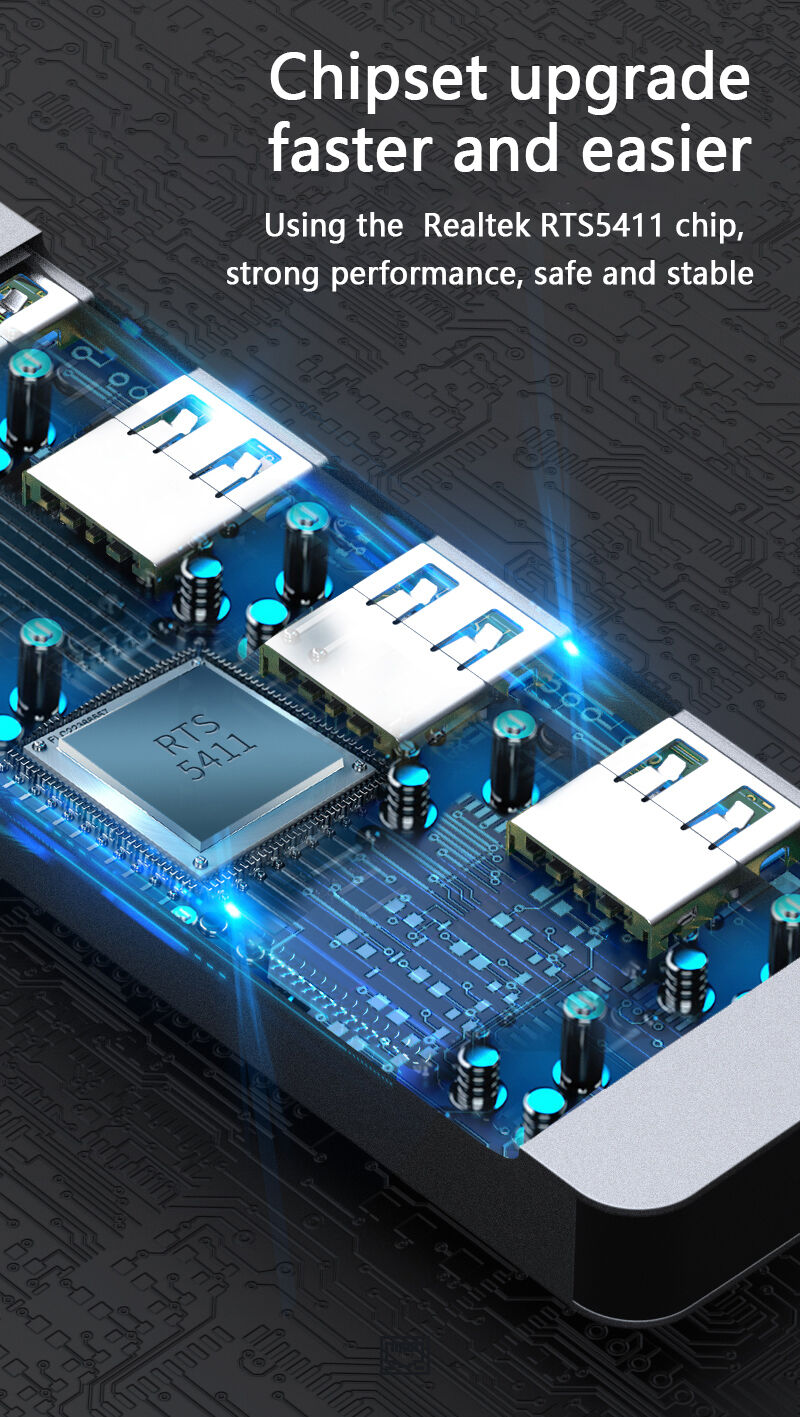 High-speed 4-port Usb 3.0 Hub - Usb-a To 4*usb-a, Aluminum Housing, For ...