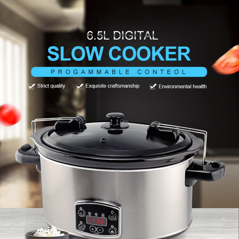 Digital Crock-pot 6.5 Quart Programmable Slow Cooker With Locking Lid ...