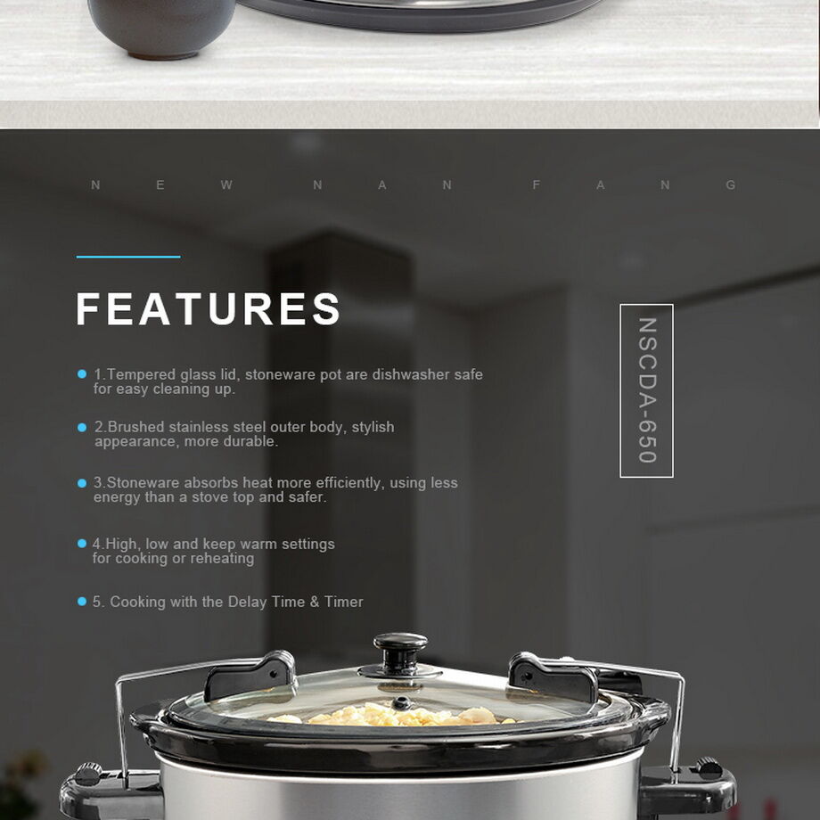 Digital Crock-pot 6.5 Quart Programmable Slow Cooker With Locking Lid ...