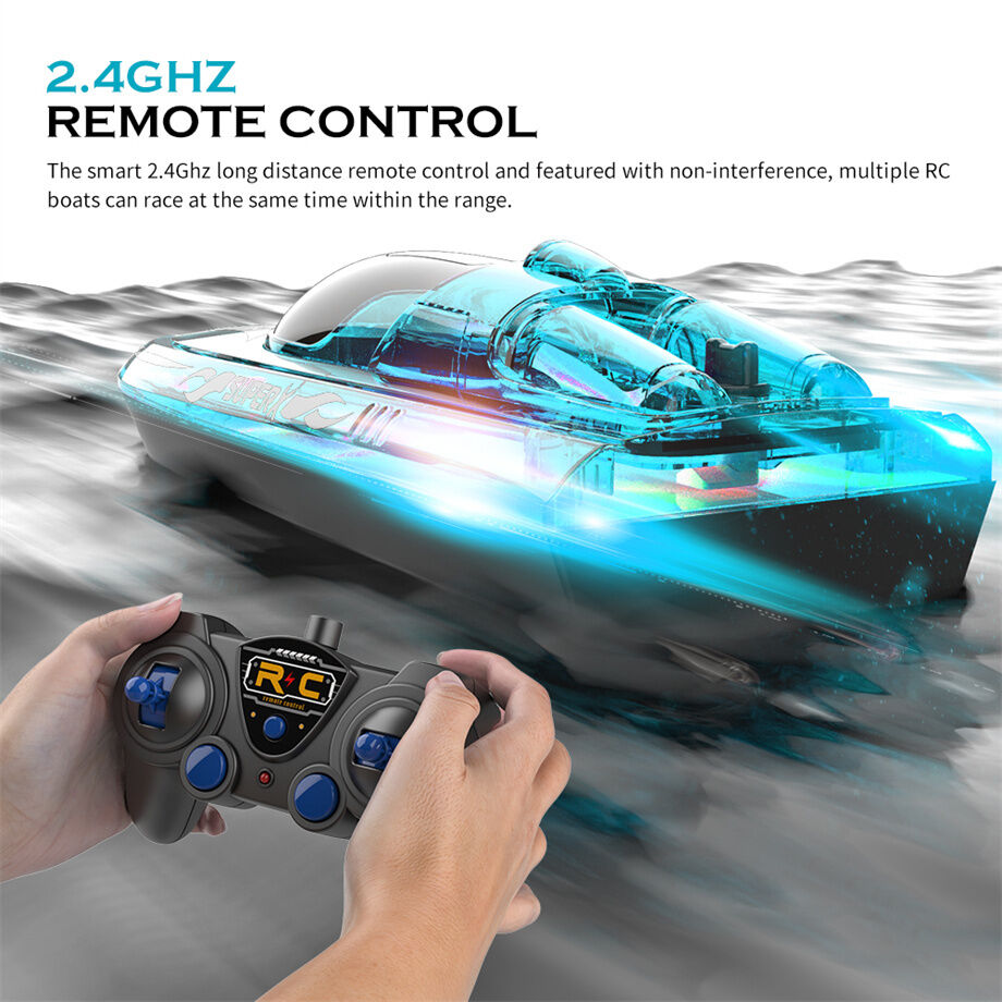 Buy China Wholesale Flytec V555 Glowing Rc Racing Boat High Speed Fast ...