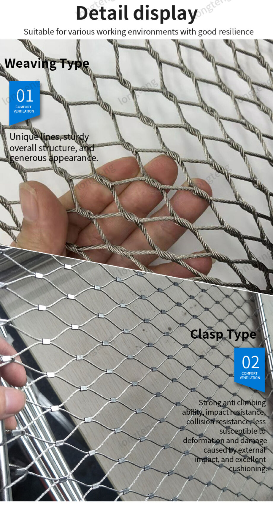 Stainless Steel Wire Rope Mesh Cable Webnet For Balustrade Or Railing - Expore China Wholesale ...