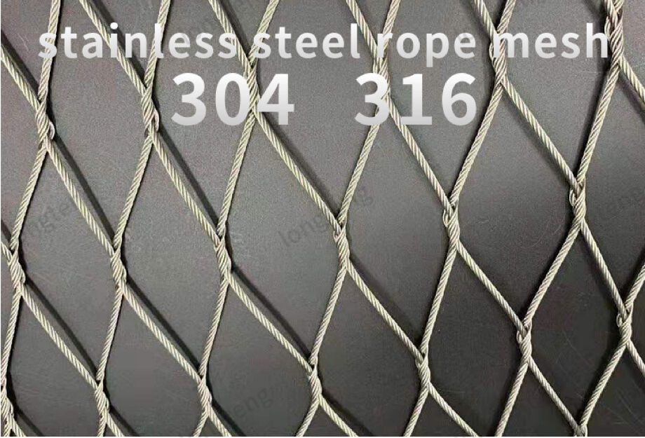 Stainless Steel Metal Rope Wire Net For Zoo Fence Mesh Flexible Aviary ...