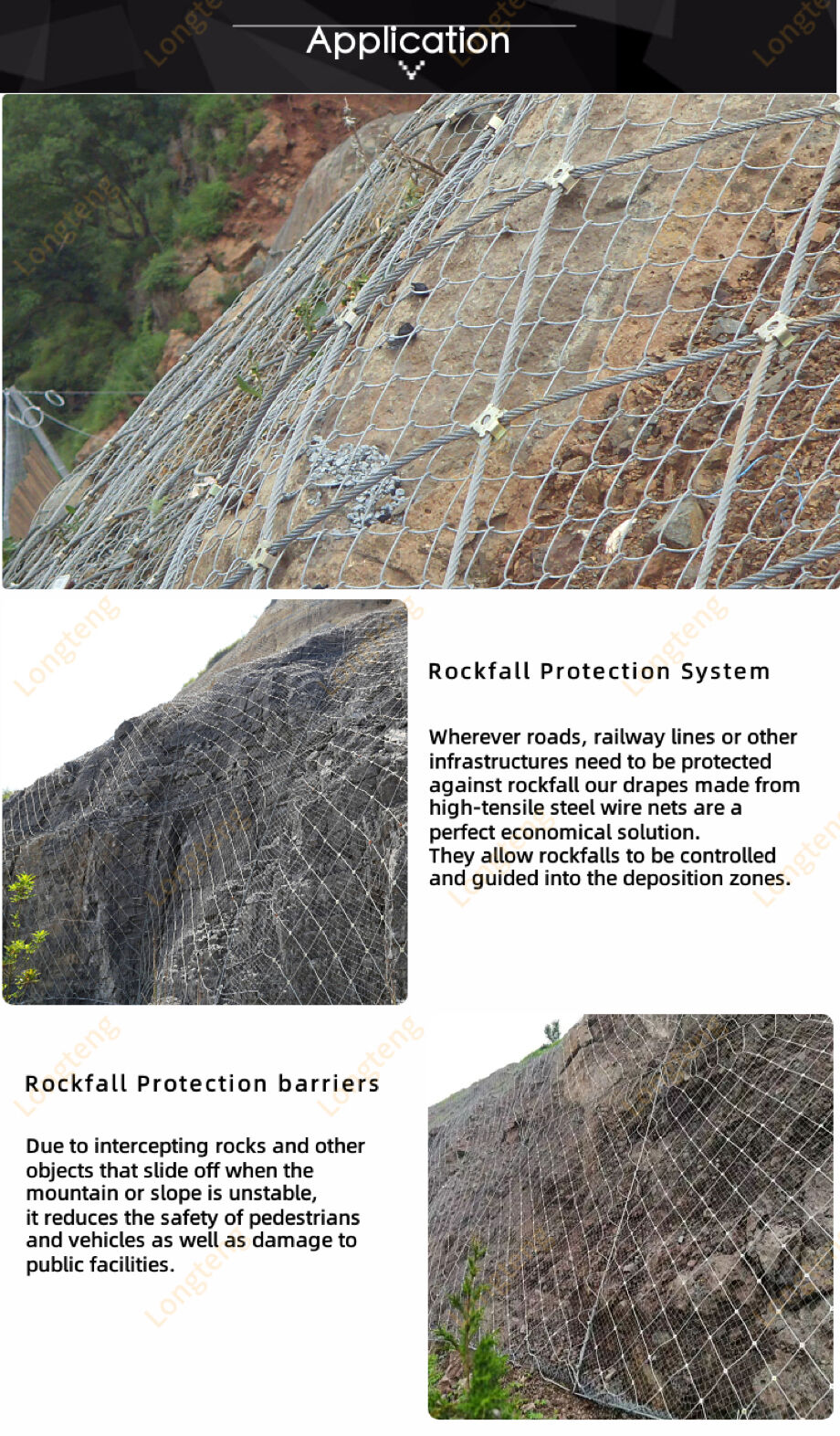 High-tensile Steel Wire Slope Protection System Rockfall Netting Mesh ...