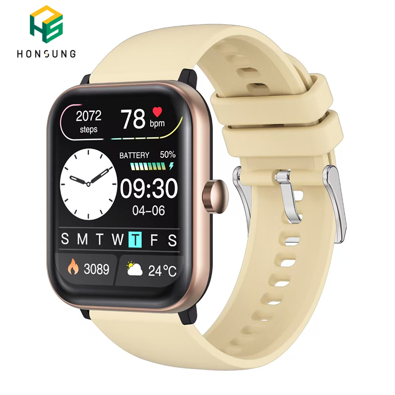 Honsung Supports Heart Rate Detection 260mah Smartwatch Blood Oxygen ...