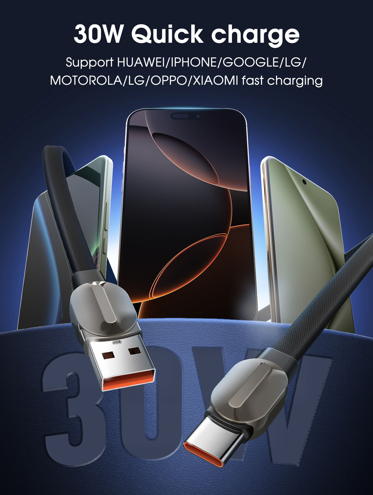 Ldnio Ls211 30w Anti Bending Fast Charging Cable Usb-a To Micro/type-c ...
