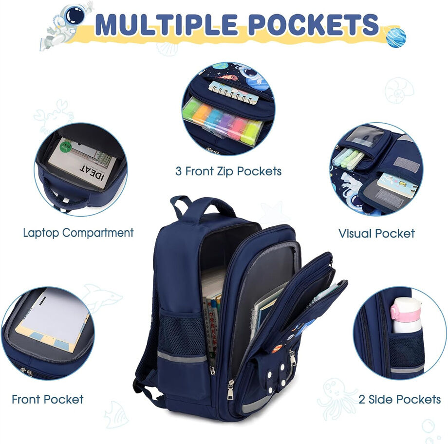 Water-resistant 3pcs Boys School Backpack Featuring Cool Space ...
