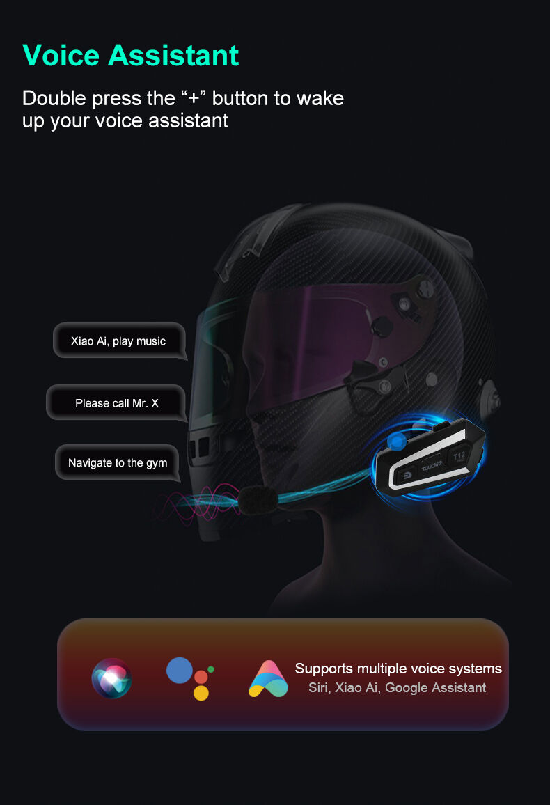 Motorcycle Intercom Helmet Headsets Wireless Bt Interphone Handsfree ...