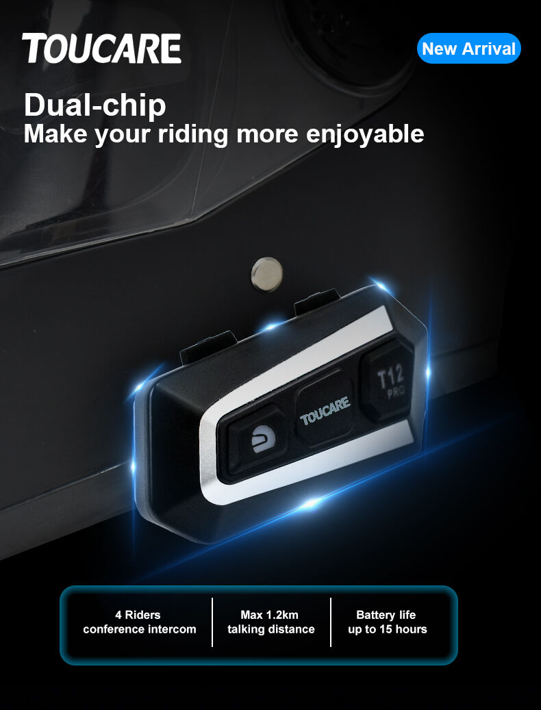 Motorcycle Intercom Helmet Headsets Wireless Bt Interphone Handsfree ...