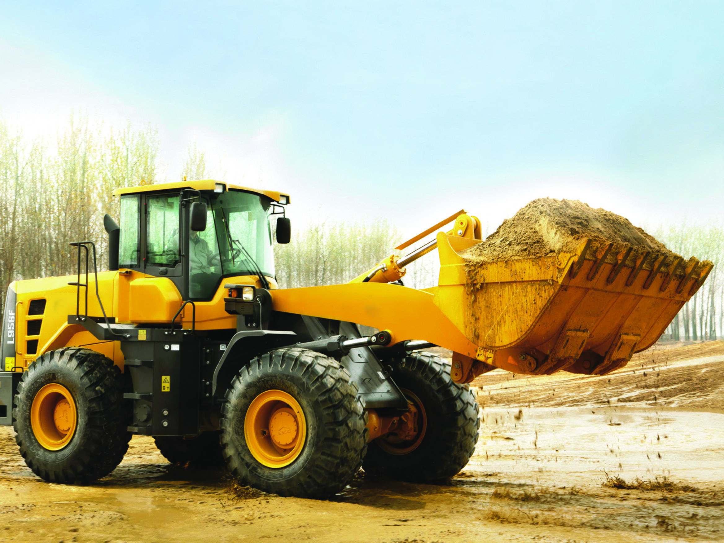 Wheel Loader L956f 5t Front Loaders 3 Cbm Bucket Capacity With Emission ...