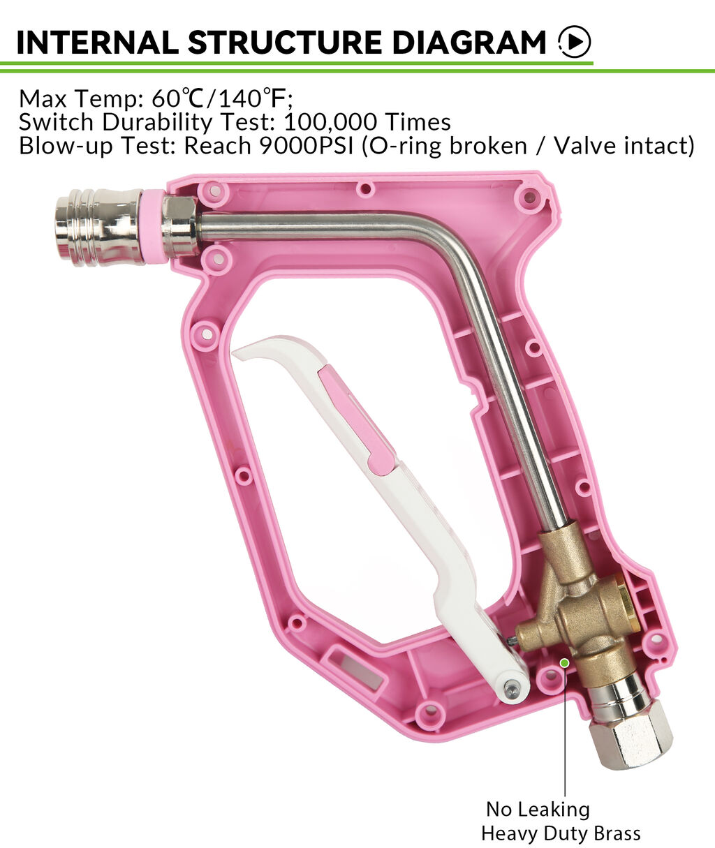 Oem 304 Stainless Steel 4000psi Heavy Duty Brass Water Spray Gun Leak ...