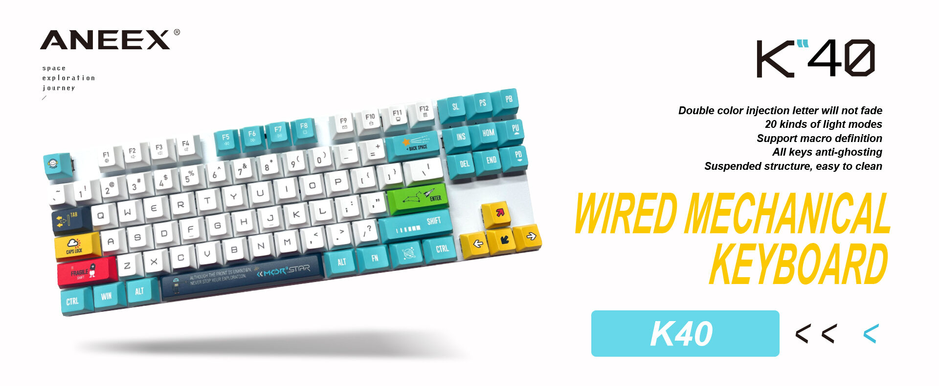 87 Key Wired Mechanical Keybaord/ Wireless Full Key No Impact Macro Low ...