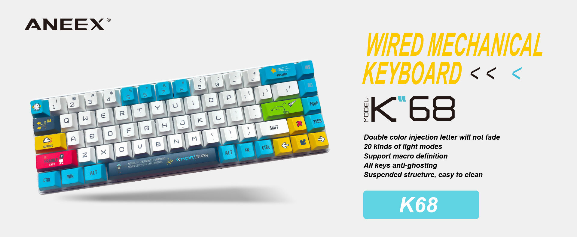 Bulk Buy China Wholesale 68 Key Wired Mechanical Gaming Keybaord ...