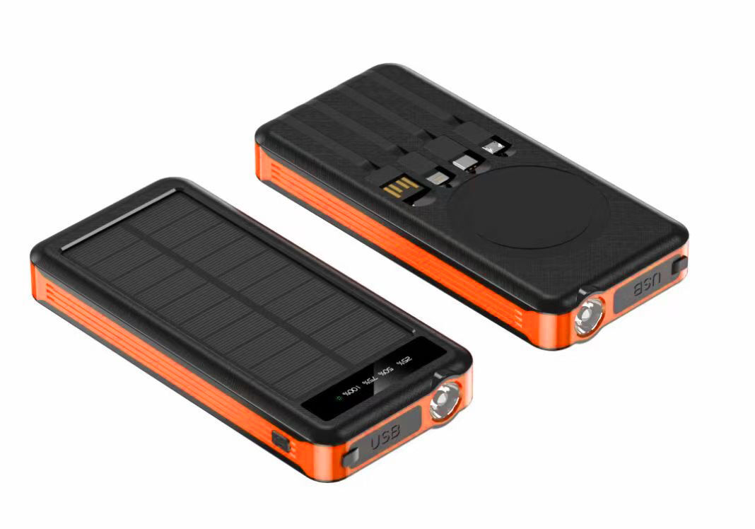 Solar Digital Display Mobile Power Bank 10000mah 5w Wireless Charging ...