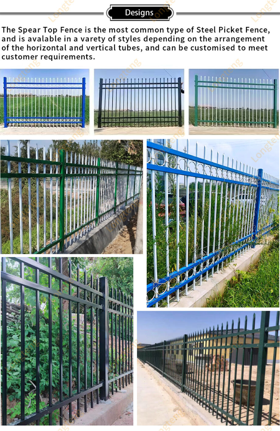 Buy China Wholesale Modern Design Steel Pipe Fence Panels Garden Gates ...