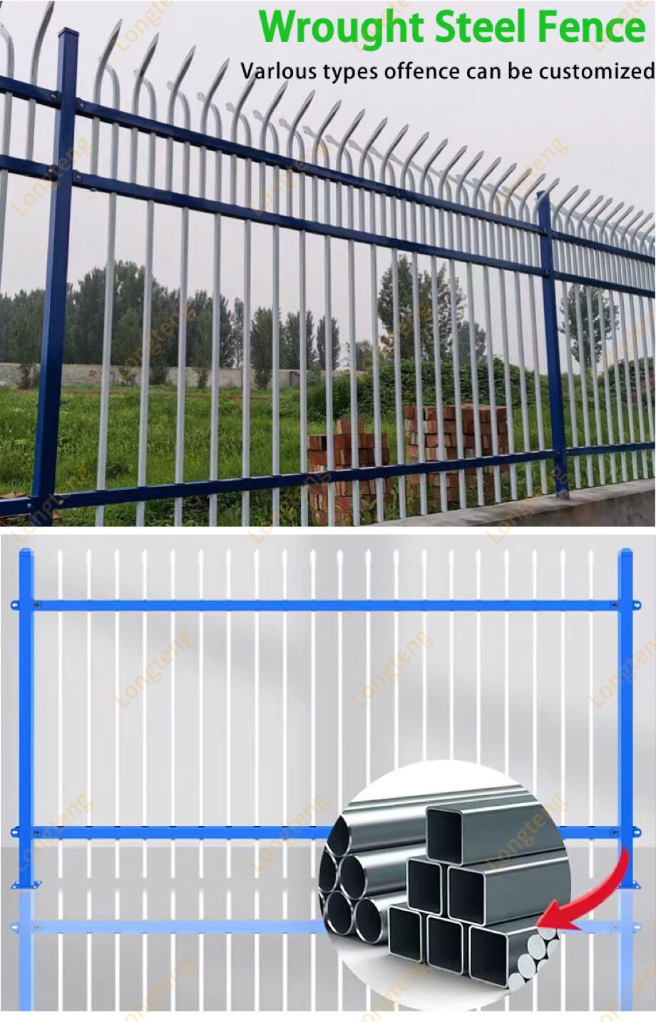 Buy China Wholesale Modern Design Steel Pipe Fence Panels Garden Gates ...