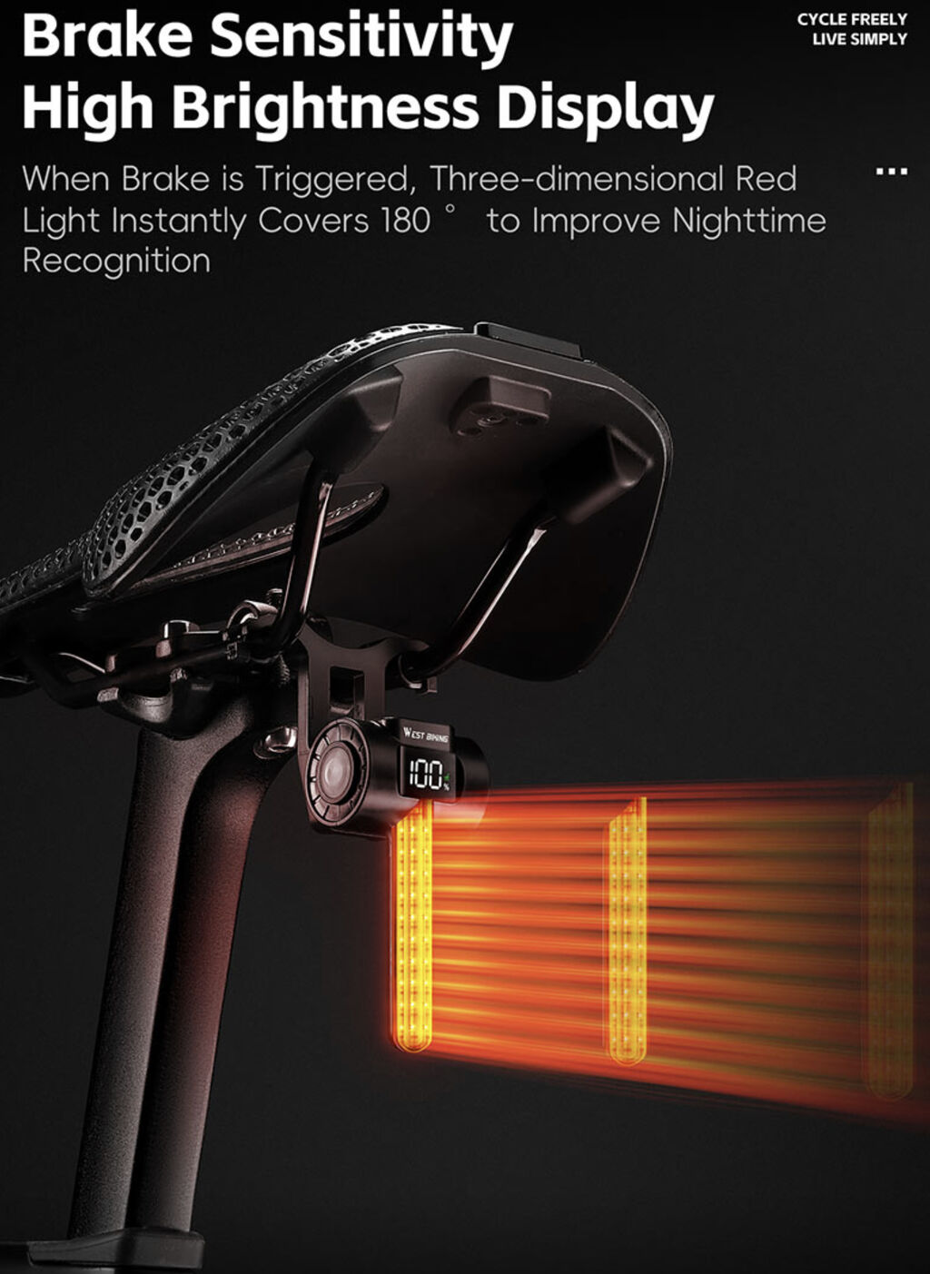 Stvzo Compliant Bicycle Tail Light With Smart Brake Sensing, Type-c ...