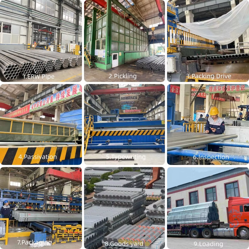 Fast Delivery 1/2 3/4 1 2 1.5 Inch Gi Pipe Erw Sch 40 80 Hot Dipped ...