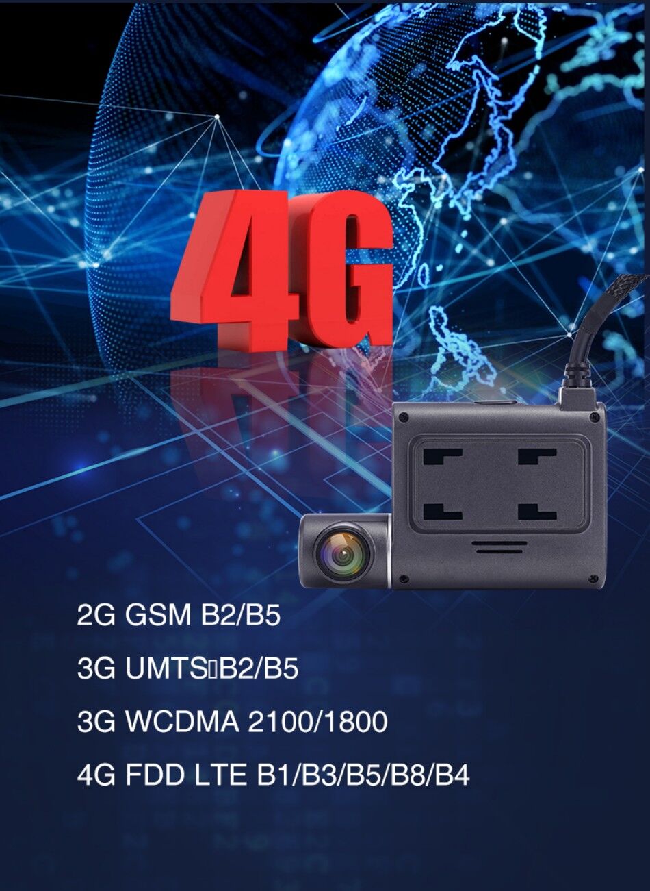 Dual Channel Night Vision 4g Lte Dash Cam Support Wifi Gps Adas For ...