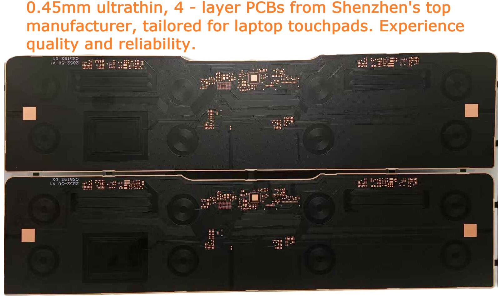 Ultrathin Multilayers Pcb 4 Layer Finished Thickness 0.45mm Laptop ...