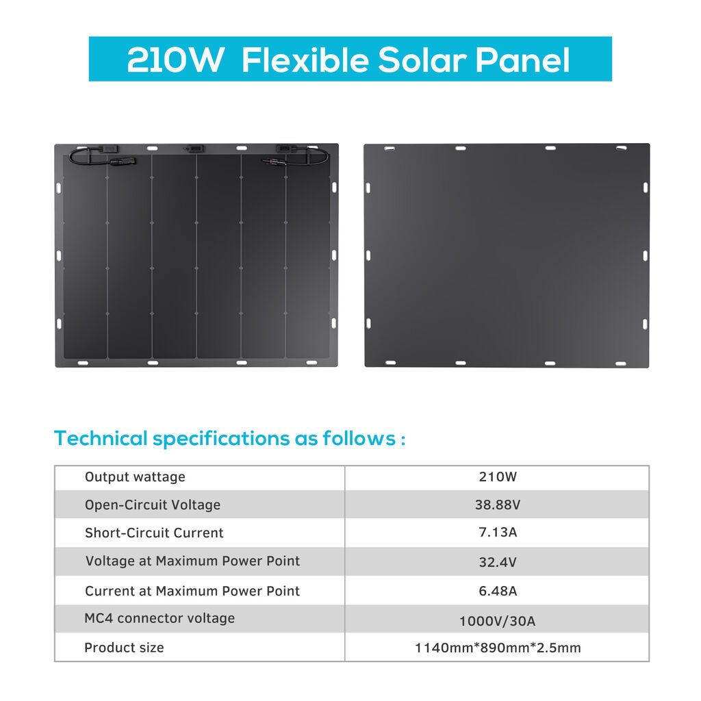Flexible Solar Panel 210w For Car Top , Home Roof , Outdoor Portable Use, Factory Price And ...