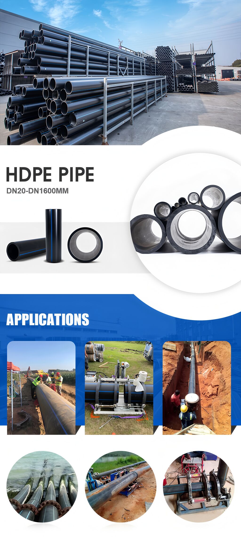 Factory Direct High Quality China Wholesale Hdpe Pipe Price 100% New ...