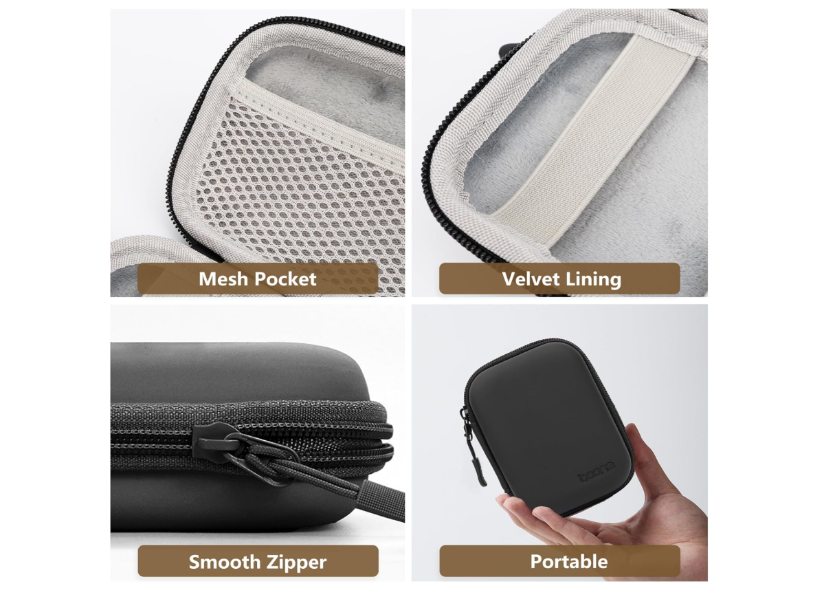 Camera Case, Small Travel Compact Camera Holder With Mesh Pocket For ...