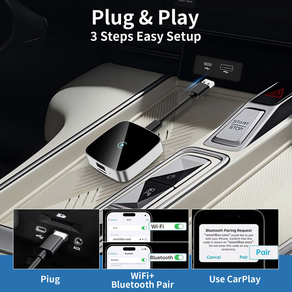 Wireless Carplay Adapter Android Auto Wireless Carplay Box Wireless ...