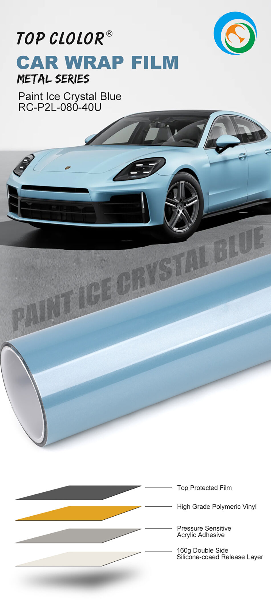 Factory Wholesale Metallic Texture Paint Ice Crystal Blue Car Wrapping ...