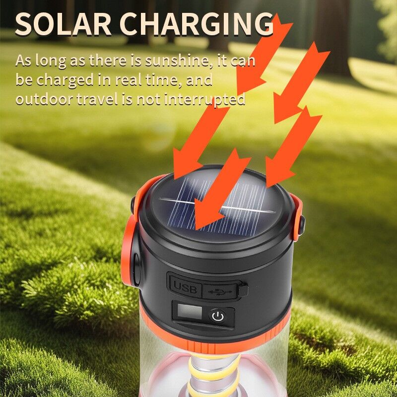 Multi-function Outdoor Portable Solar Charging Camping Light Dual Light ...