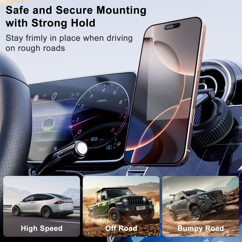 New Vacuum Suction Rotating Car Magnetic Mobile Phone Holder Car Center ...