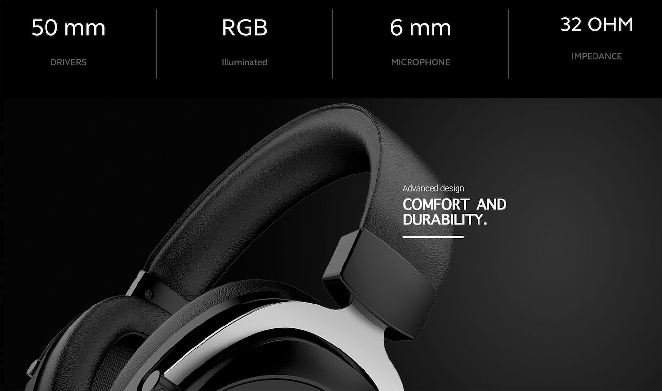 Gh200 Noise-canceling Headphones With Rgb Backlight, Wired Gaming Headphones With Mic, Wired ...