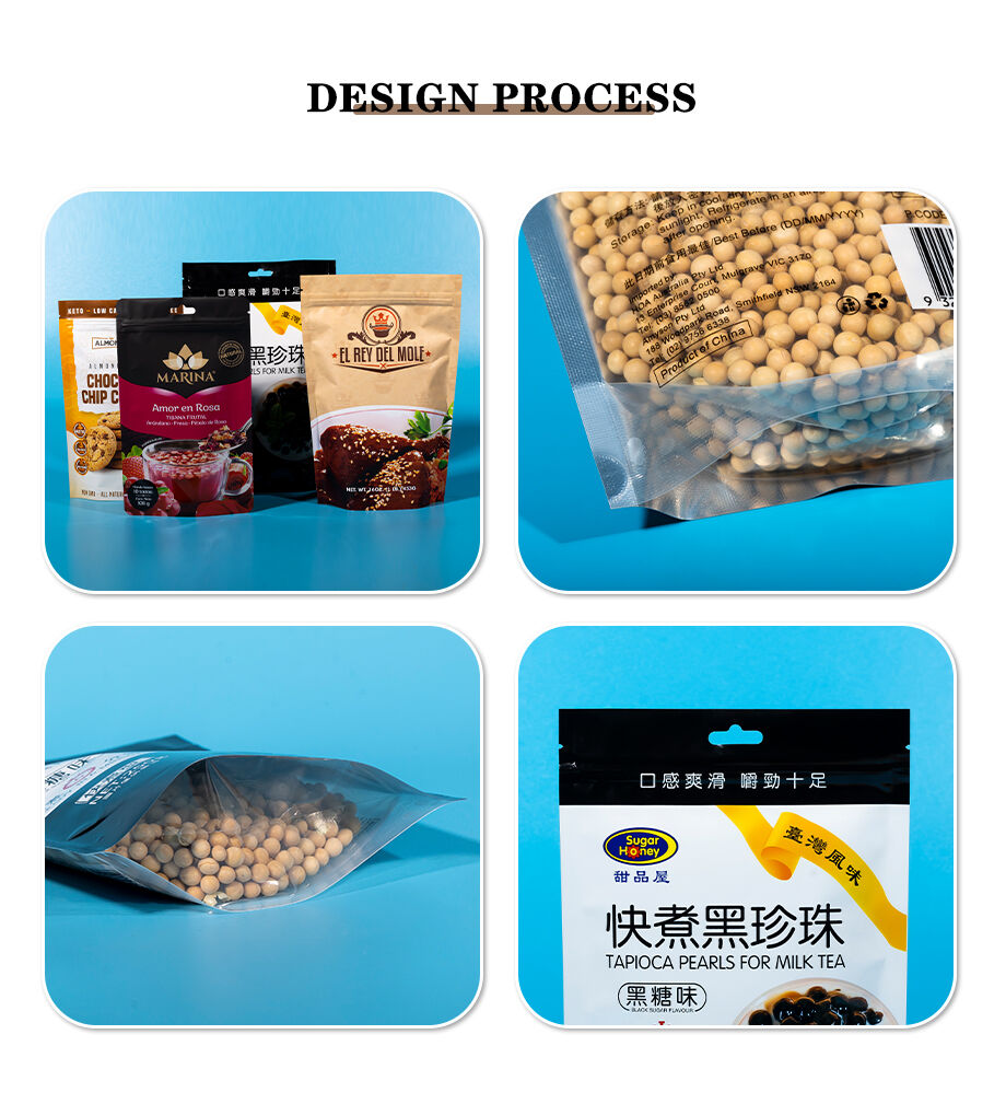 Anti-leakage Zipper Stand Up Bags For Skincare Products Packaging With ...