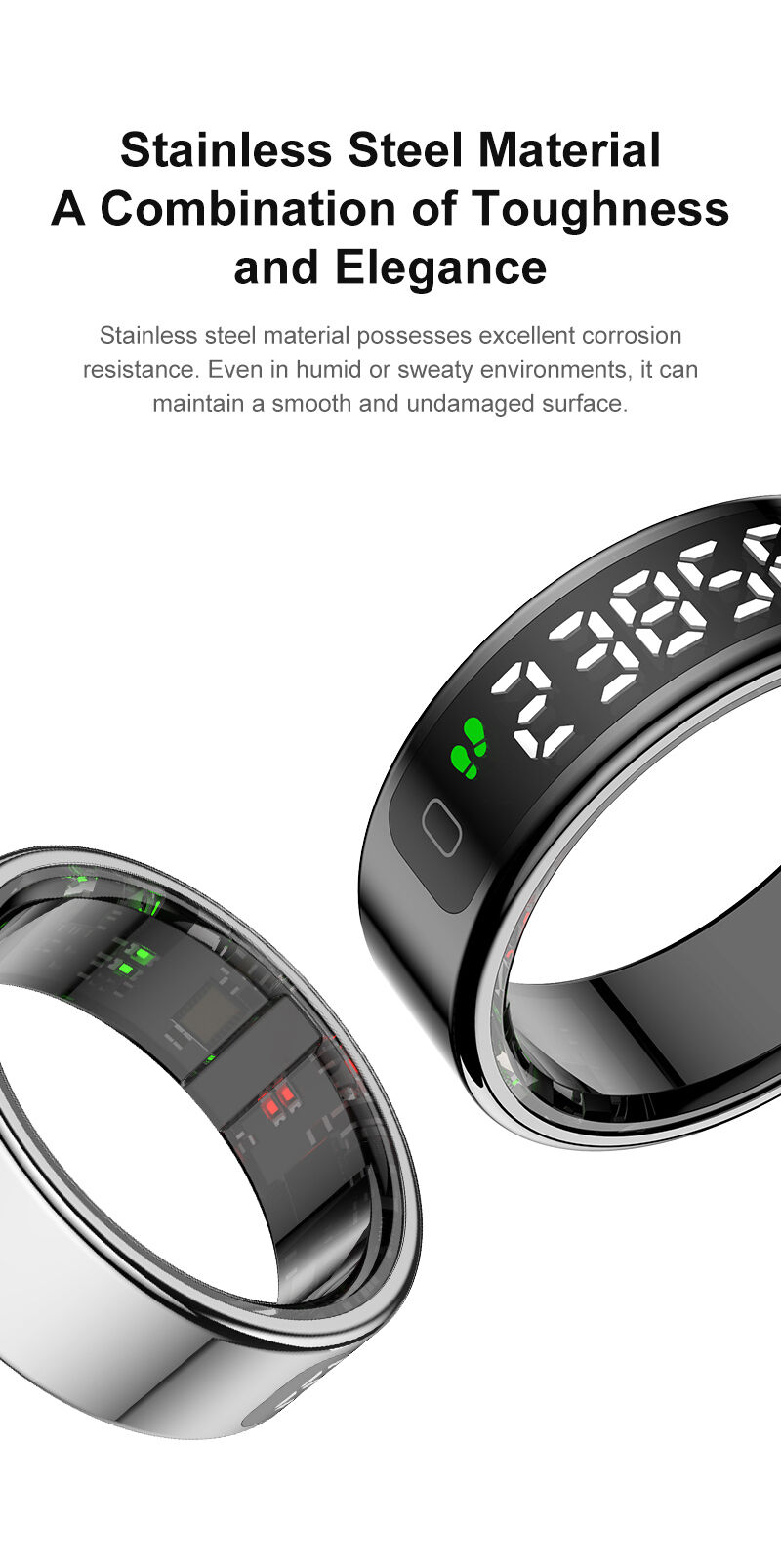 Yawell Screen Smart Ring Smart Finger Counter Ring R11 Smart Ring With ...