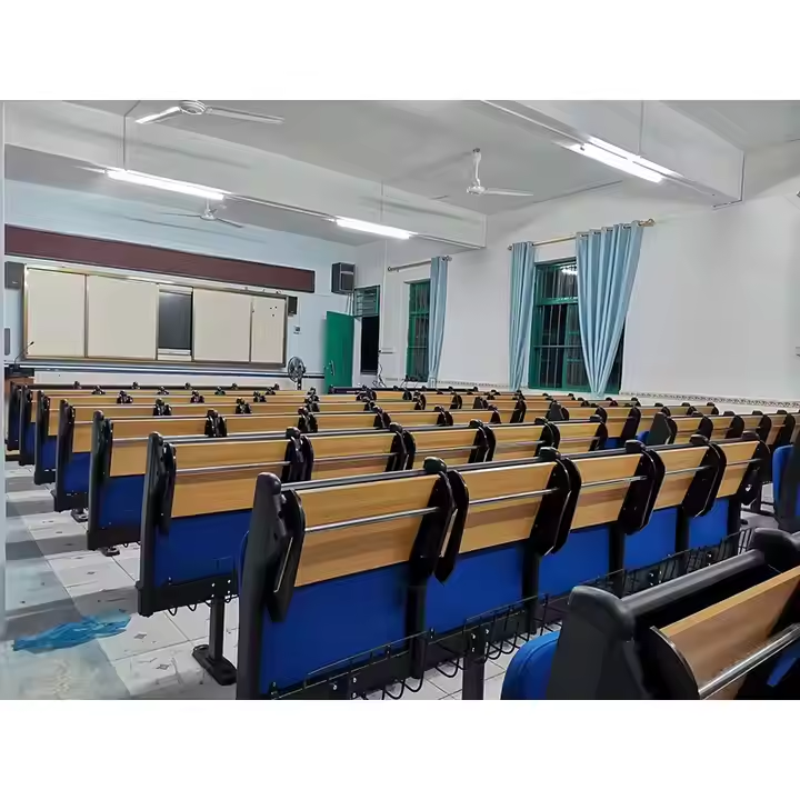 Modern Amphitheater Lecture Hall Desk Chair Foldable Stable University ...