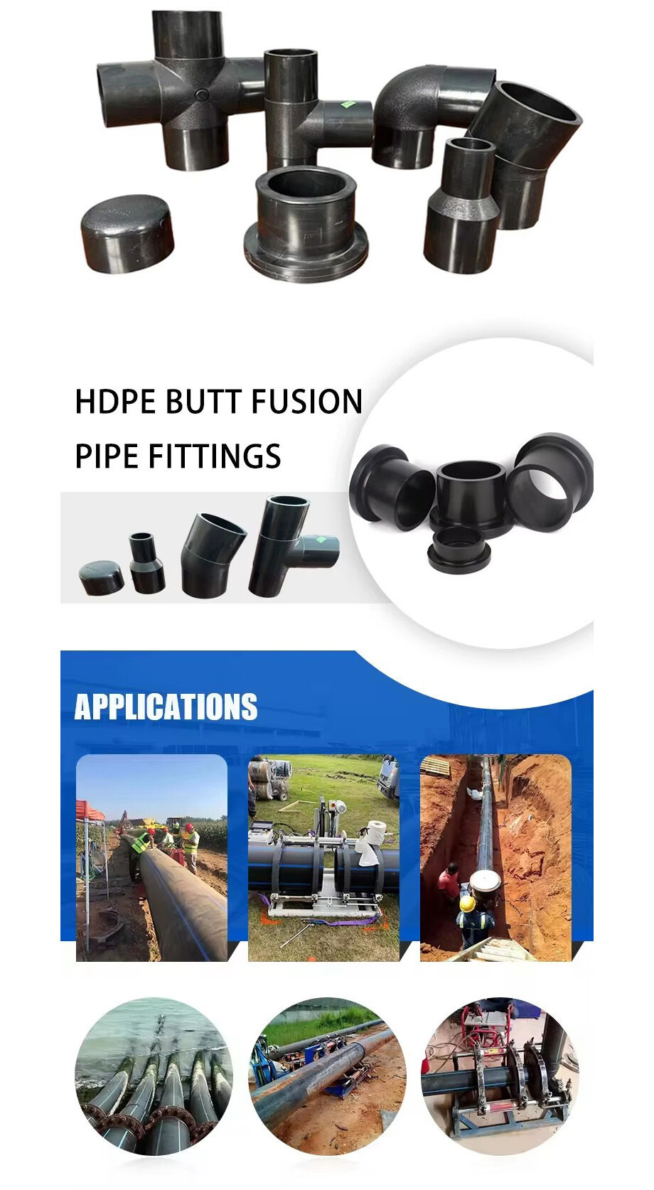 Pe 80/100 Hdpe Pipe Elbow 45 Degree And Flange Connection - Expore ...