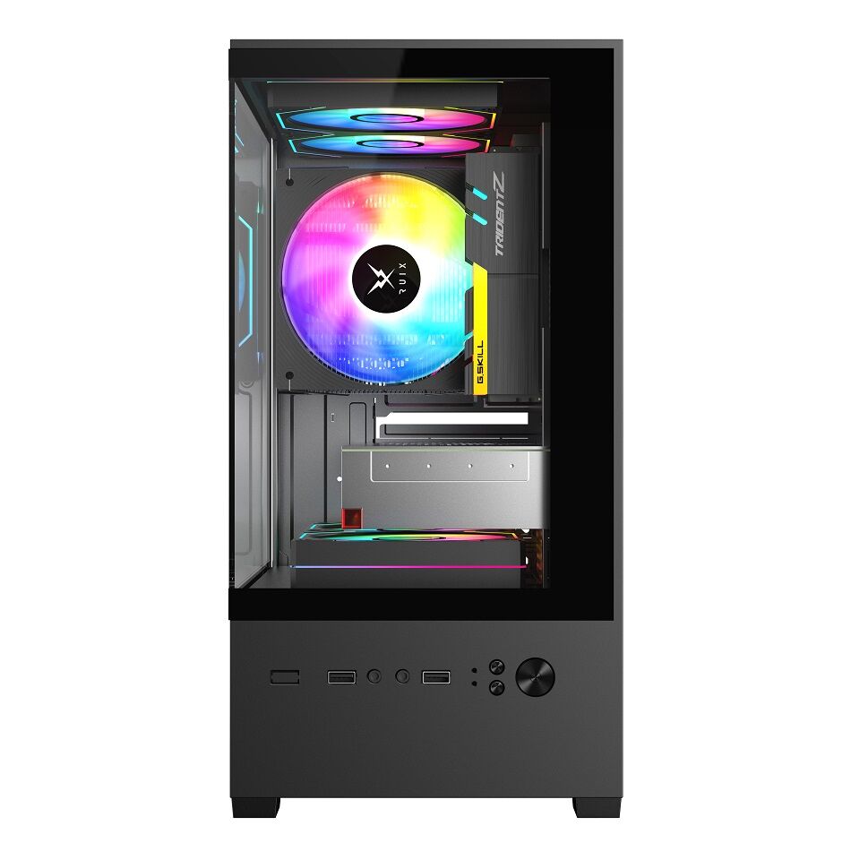 Ruix Python Customizable Mid Tower Micro-atx Case With Full View ...