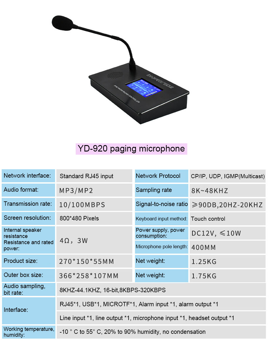 Customized Network Paging Microphone, Intelligent Two-way Intercom Terminal, Ip Campus ...