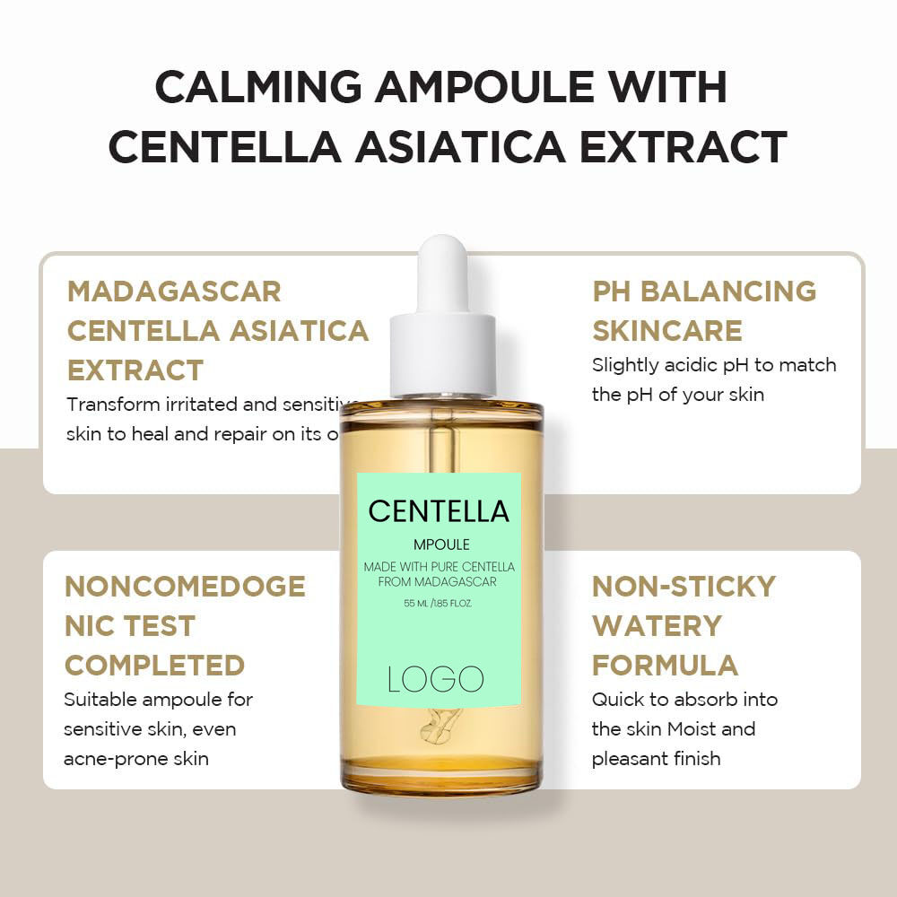 Oem/odm Anti-aging Facial Serum Centella Asiatica Hyaluronic Acid B5 ...