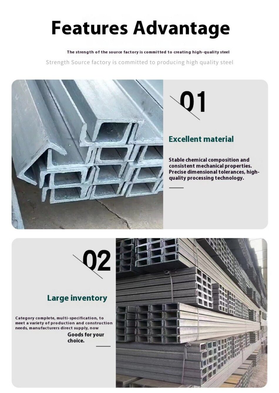 Manufacturer Good Price Carbon C Channel Steel C Metal Profile Building ...