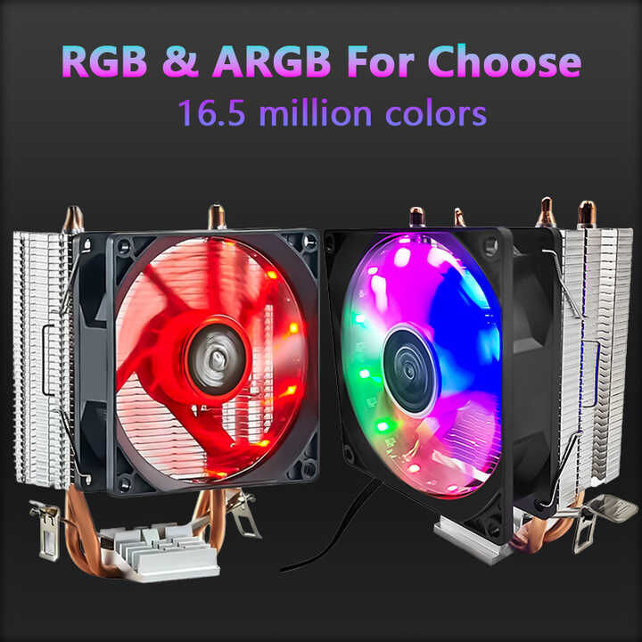 Desktop Cpu Cooler Rgb Cooling Fan Air Cpu Cooler Argb 4pin Dual Fan ...