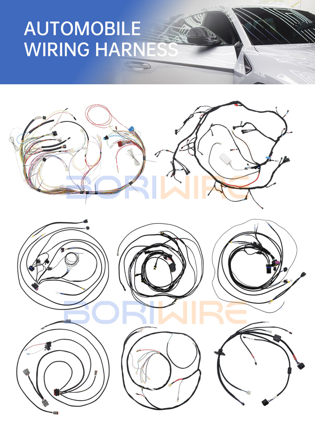 Custom 4pin Terminal Auto Wiring Harness Ring Terminal Wire Harness ...