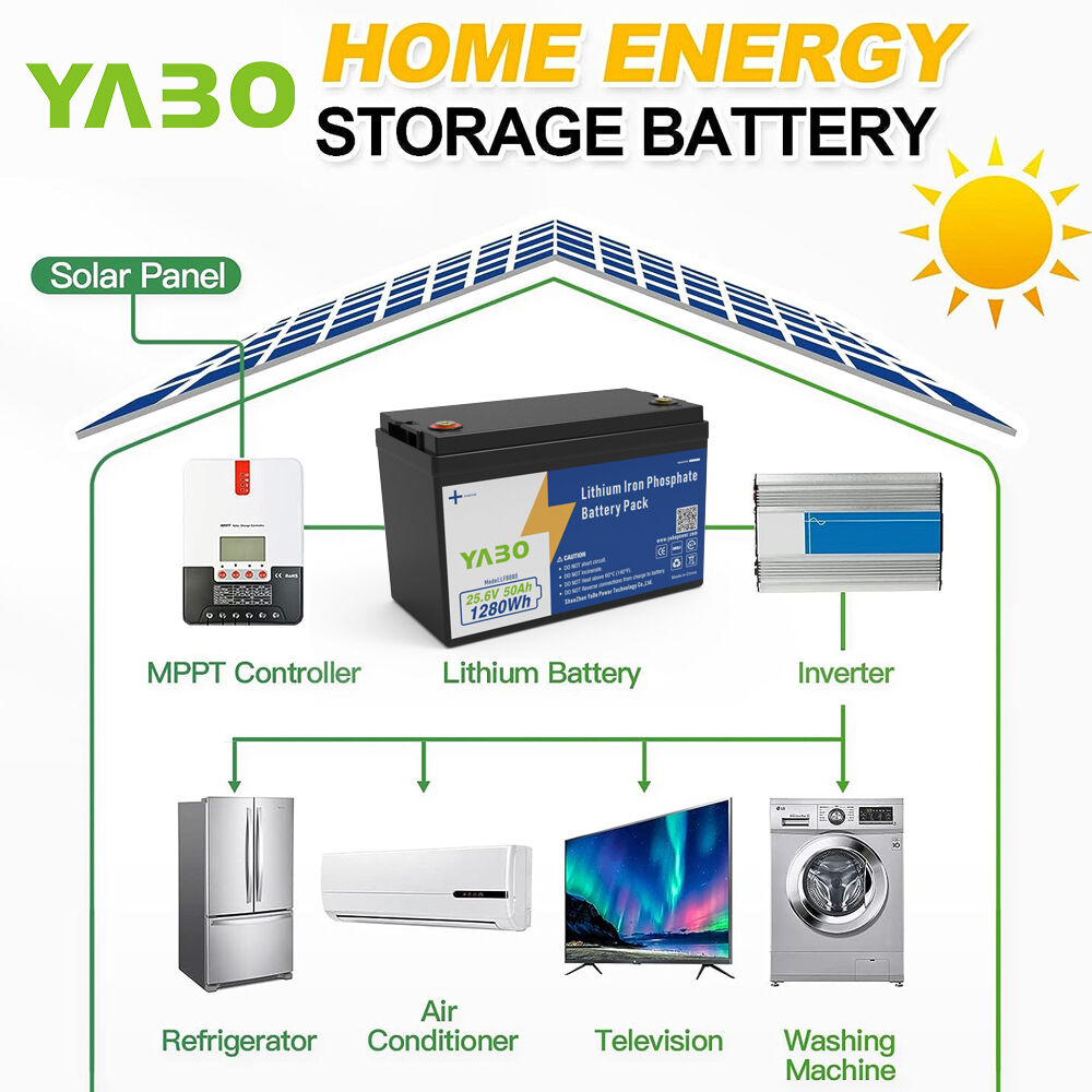 Yabo 24v 50ah Lifepo4 Battery Deep Cycle Power Pack For Solar System ...