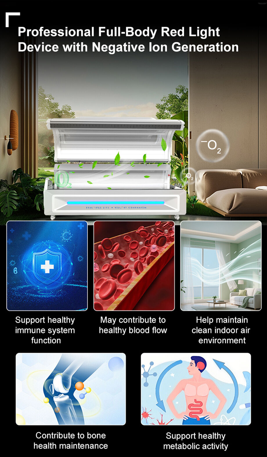 Full Spectrum Pdt Machine M6n Red Light Infrared Therapy Bed For Whole ...